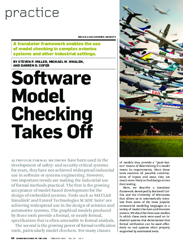 (PDF) Software model checking takes off