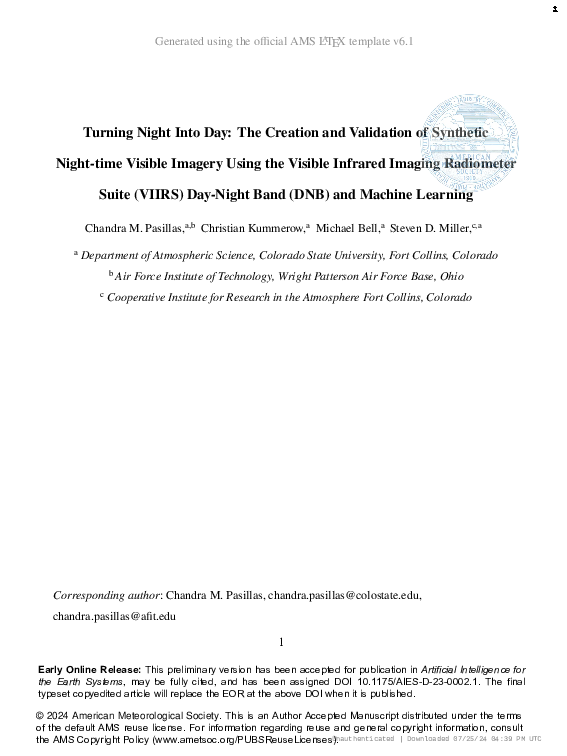 (PDF) Turning Night Into Day: The Creation and Validation of Synthetic ...