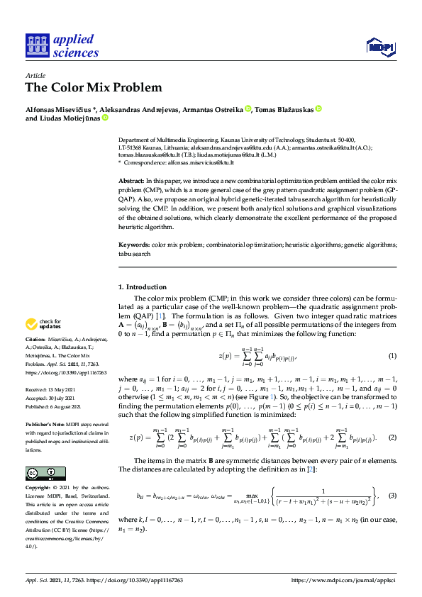 (PDF) The Color Mix Problem