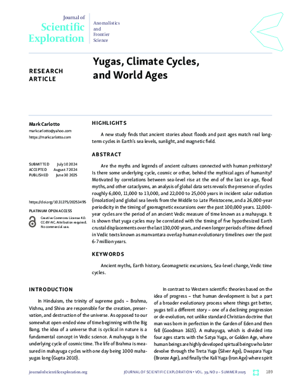 (PDF) Yugas, Climate Cycles, and World Ages