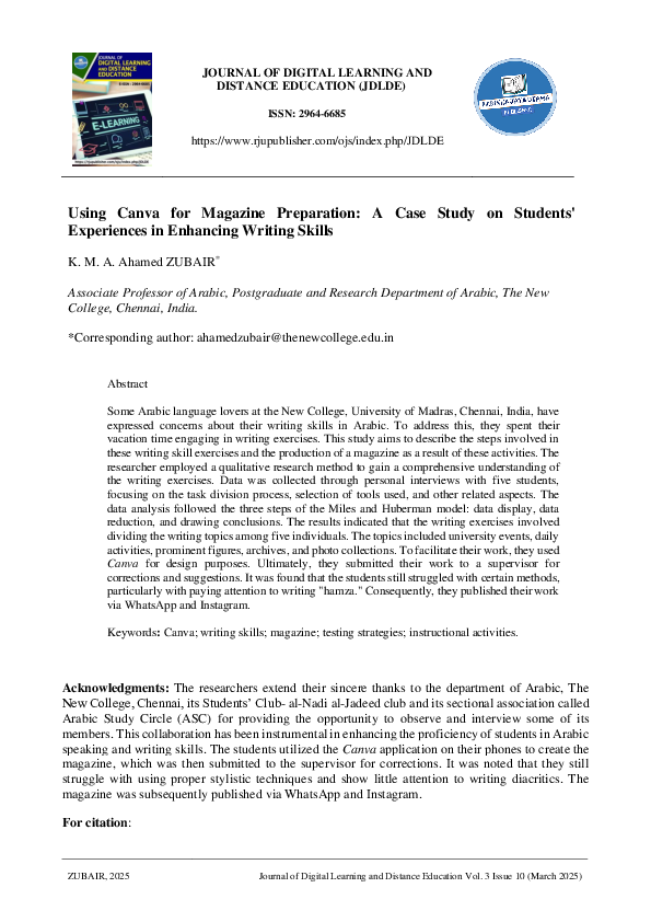 (PDF) Using Canva for Magazine Preparation: A Case Study on Students ...
