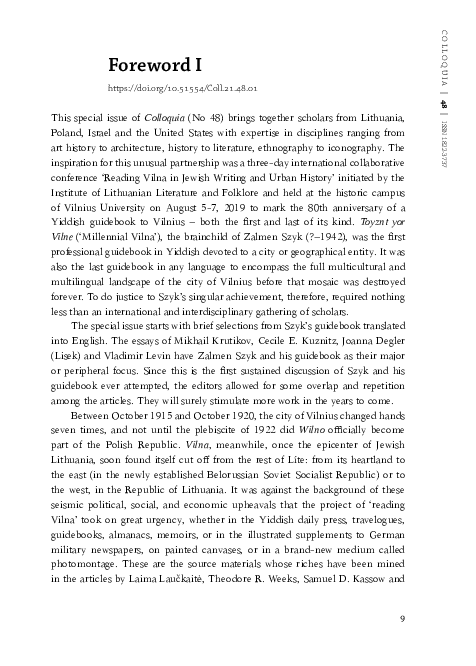 (PDF) Foreword I