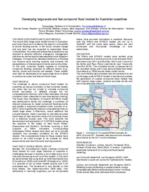 (PDF) Developing Large Scale and Fast Compound Flood Models for ...