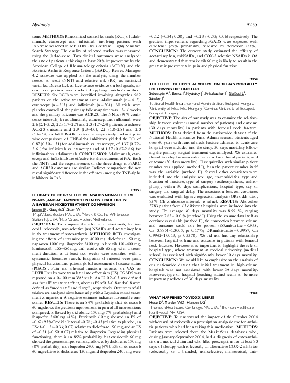 (PDF) PMS3 Efficacy of COX-2 Selective Nsaids, Non-Selective Nsaids ...