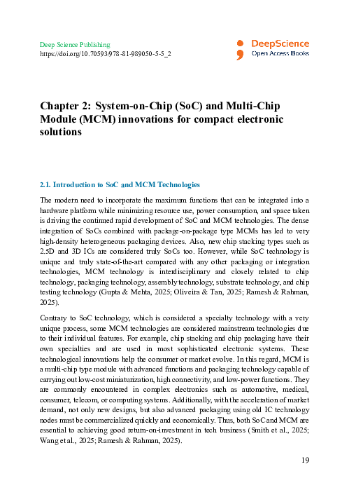 (PDF) System-on-Chip (SoC) and Multi-Chip Module (MCM) innovations for ...