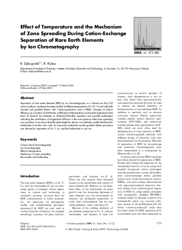 (PDF) Effect of Temperature and the Mechanism of Zone Spreading During ...