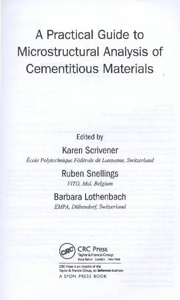 (PDF) A Practical Guide to Microstructural Analysis of Cementitious Materials