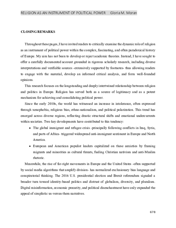 (PDF) RELIGION AS AN INSTRUMENT OF POLITICAL POWER. The European Legacy