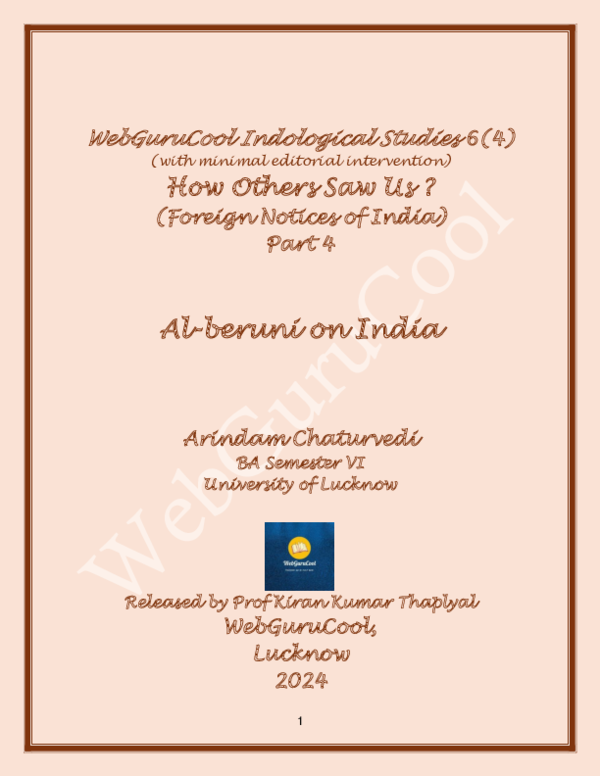 (PDF) Al-Beruni on India