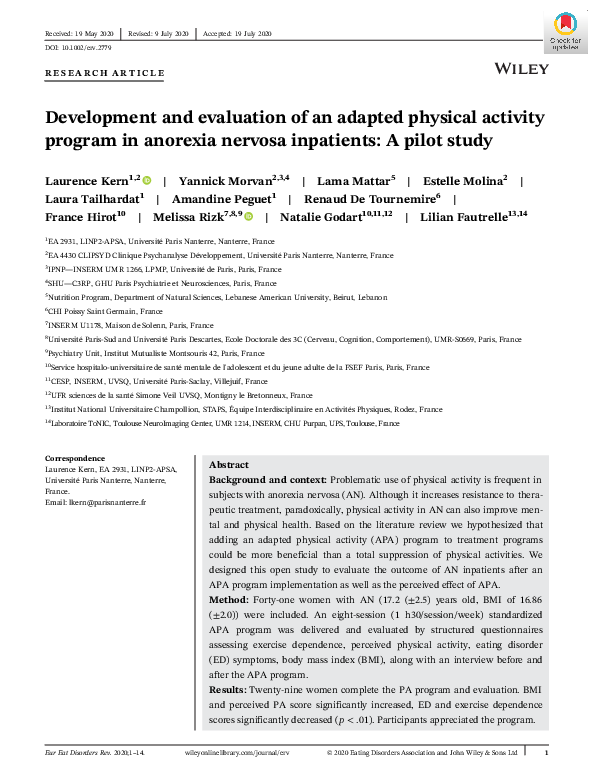 (PDF) Development and evaluation of an adapted physical activity ...