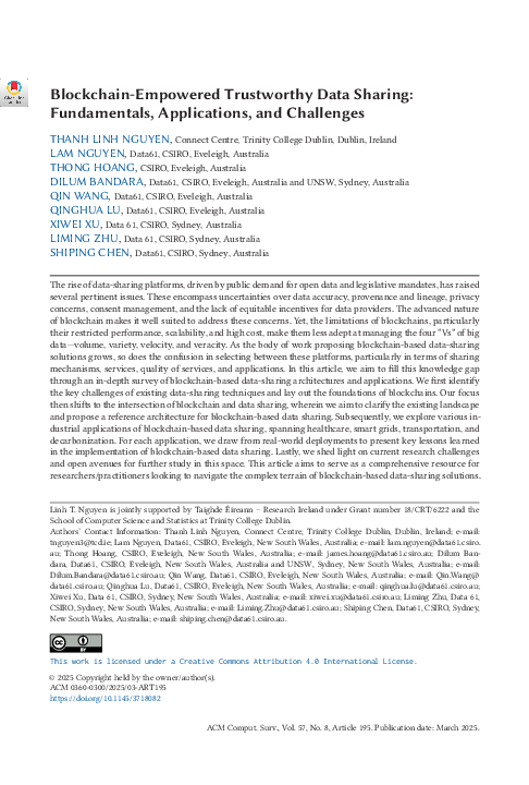 (PDF) Blockchain-Empowered Trustworthy Data Sharing: Fundamentals ...