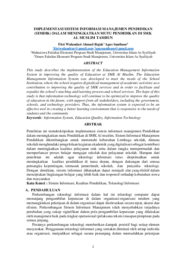 (PDF) IMPLEMENTASI SISTEM INFORMASI MANAJEMEN PENDIDIKAN (SIMDIK) DALAM ...