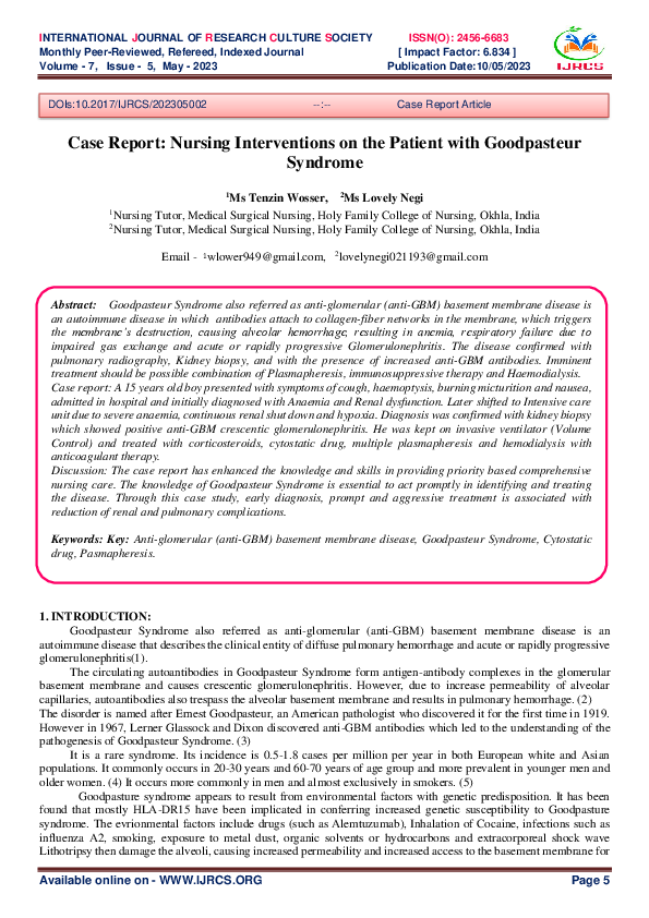 (PDF) Case Report: Nursing Interventions on the Patient with ...