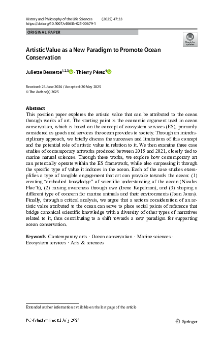 (PDF) Artistic Value as a New Paradigm to Promote Ocean Conservation