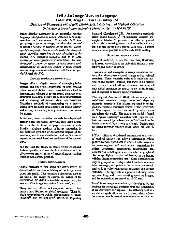 (PDF) IML: An image markup language