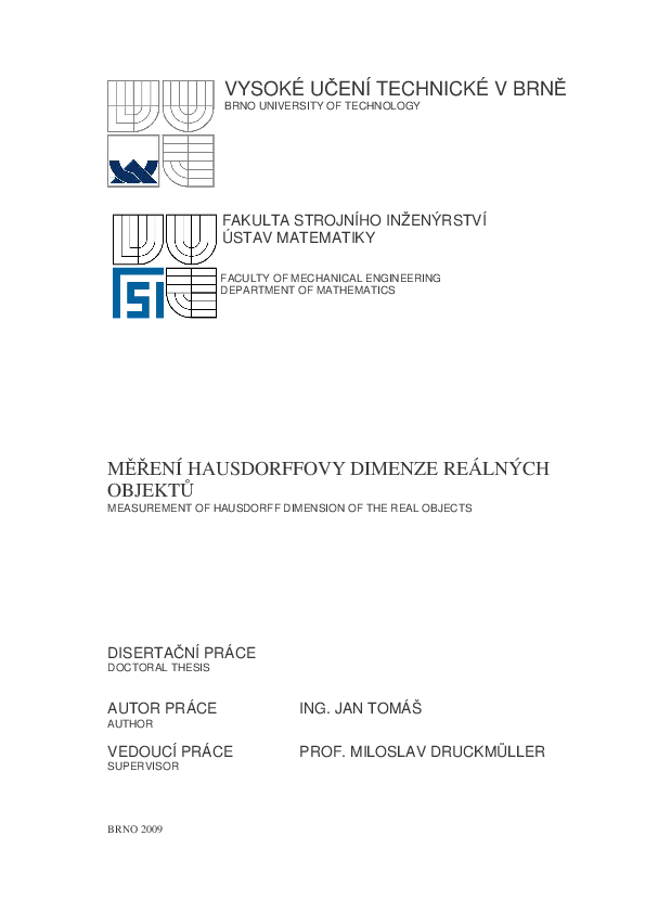 (PDF) Measurement of Hausdorff Dimension of the Real Objects