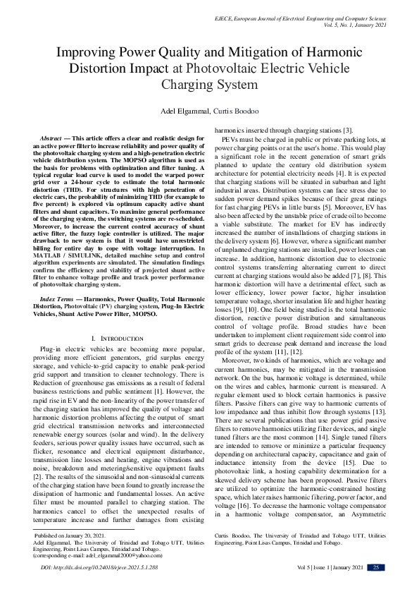 (PDF) Improving Power Quality and Mitigation of Harmonic Distortion ...