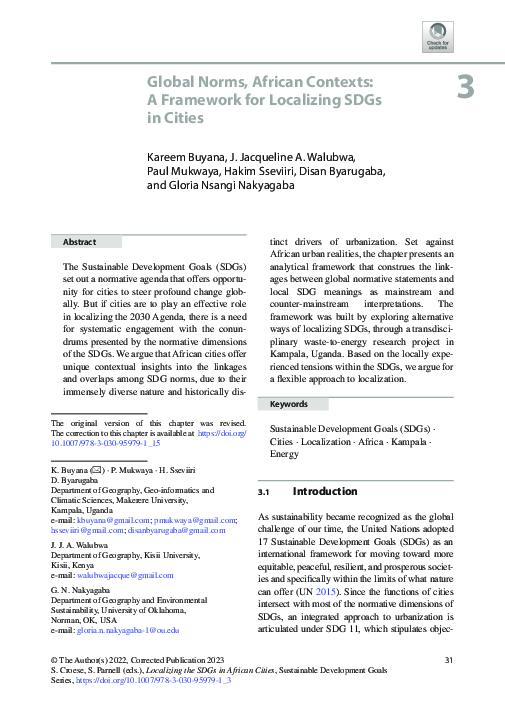 (PDF) Global Norms, African Contexts: A Framework for Localizing SDGs ...