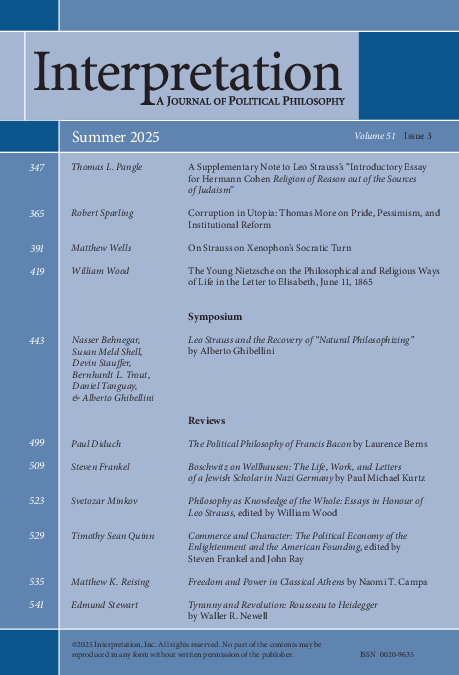 (PDF) “A Supplementary Note to Leo Strauss’s ‘Introductory Essay for ...
