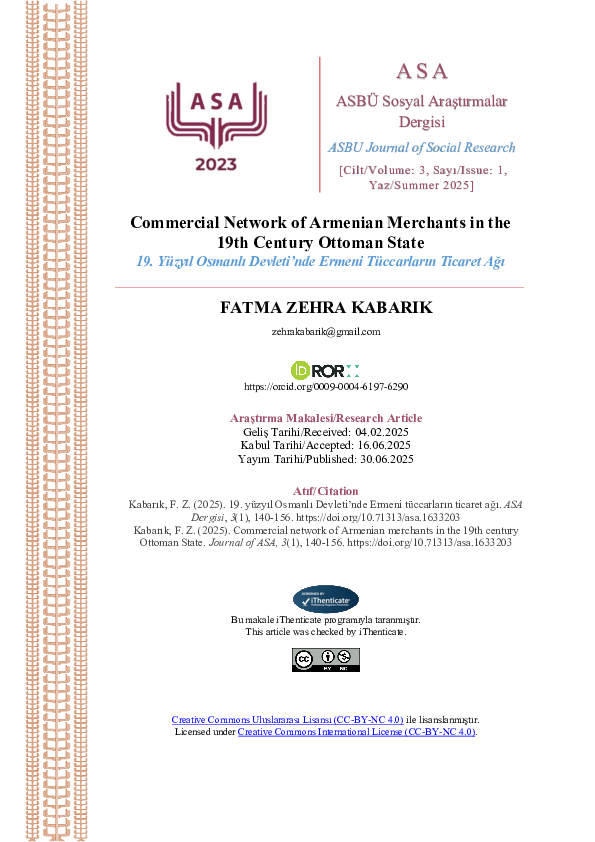 (PDF) Commercial Network of Armenian Merchants in the 19th Century ...