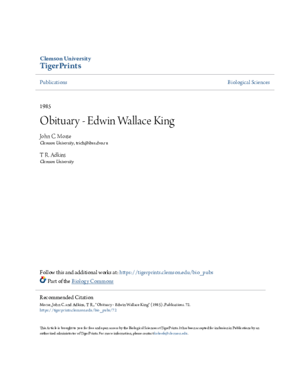 (PDF) Obituary - Edwin Wallace King