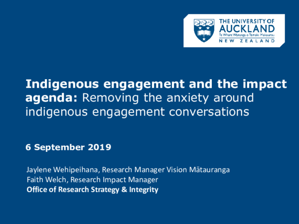 (PDF) Indigenous engagement and the impact agenda: removing the anxiety ...