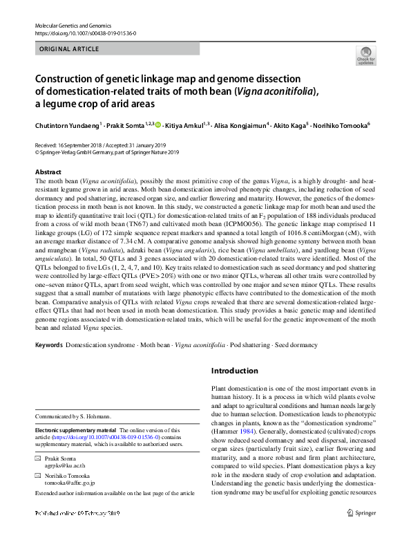 (PDF) Construction of genetic linkage map and genome dissection of ...