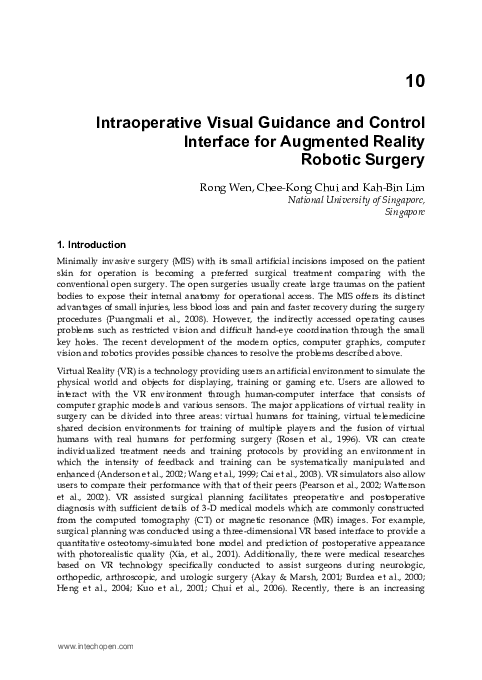 (PDF) Intraoperative visual guidance and control interface for ...