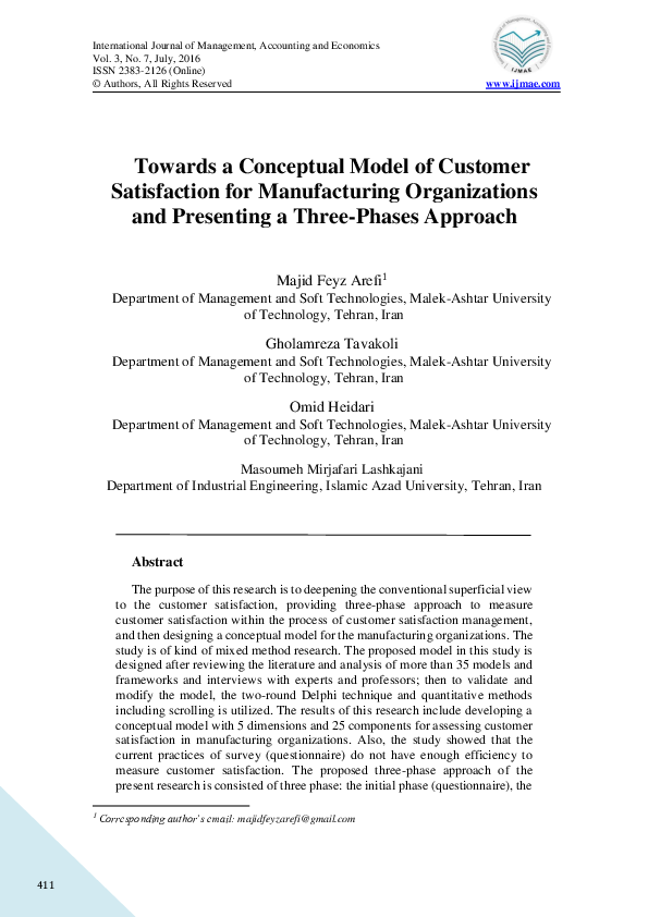 (PDF) Towards a Conceptual Model of Customer Satisfaction for ...