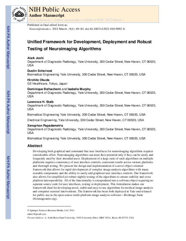 (PDF) Unified Framework for Development, Deployment and Robust Testing ...