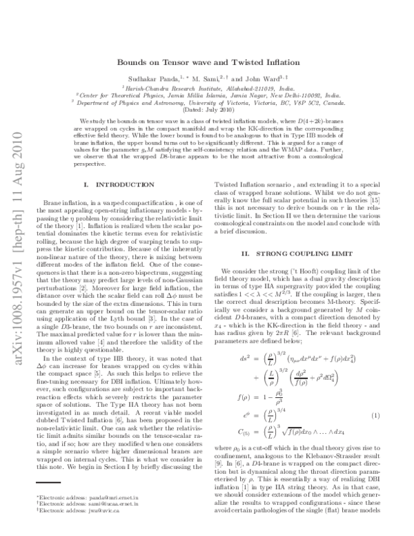 (PDF) Bounds on tensor wave and twisted inflation