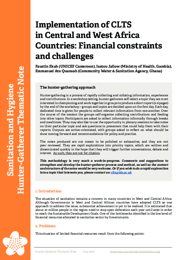 (PDF) Implementation of CLTS in Central and West Africa Countries ...