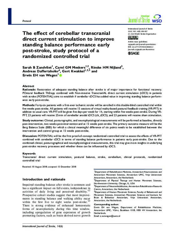 (PDF) The effect of cerebellar transcranial direct current stimulation ...