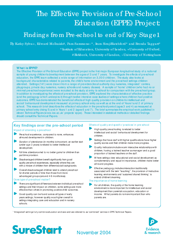 (PDF) What is EPPE?