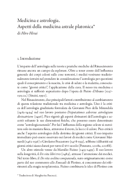 (PDF) “Medicine and Astrology in the Renaissance: Some Aspects of ...