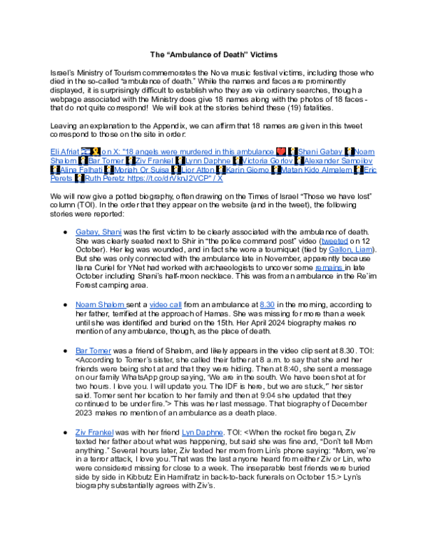 (PDF) The “Ambulance of Death” Victims