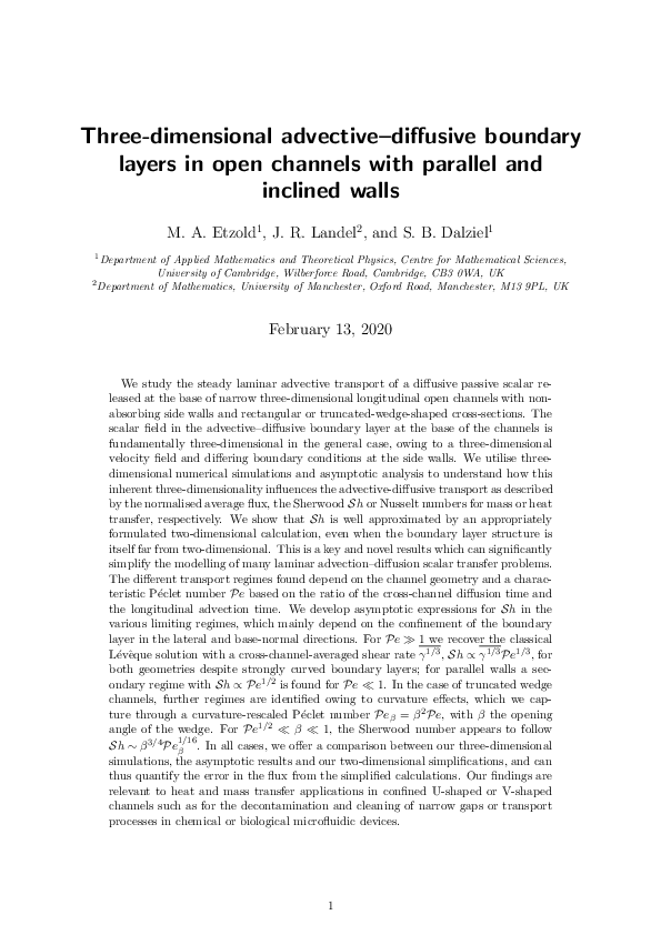 (PDF) Three-dimensional advective–diffusive boundary layers in open ...