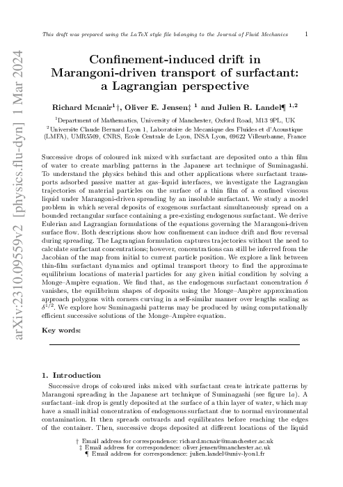 (PDF) Confinement-induced drift in Marangoni-driven transport of ...