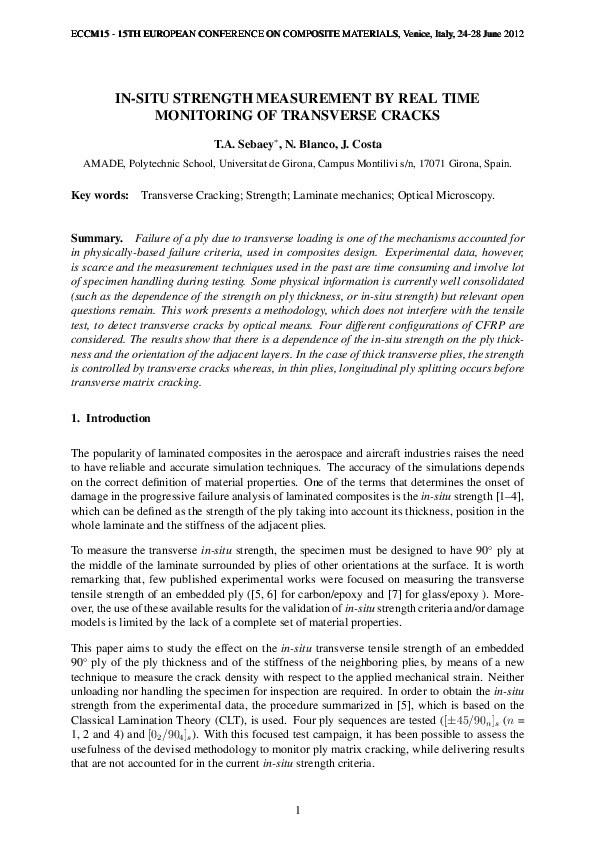 (PDF) In-Situ Strength Measurement by Real Time Monitoring of ...