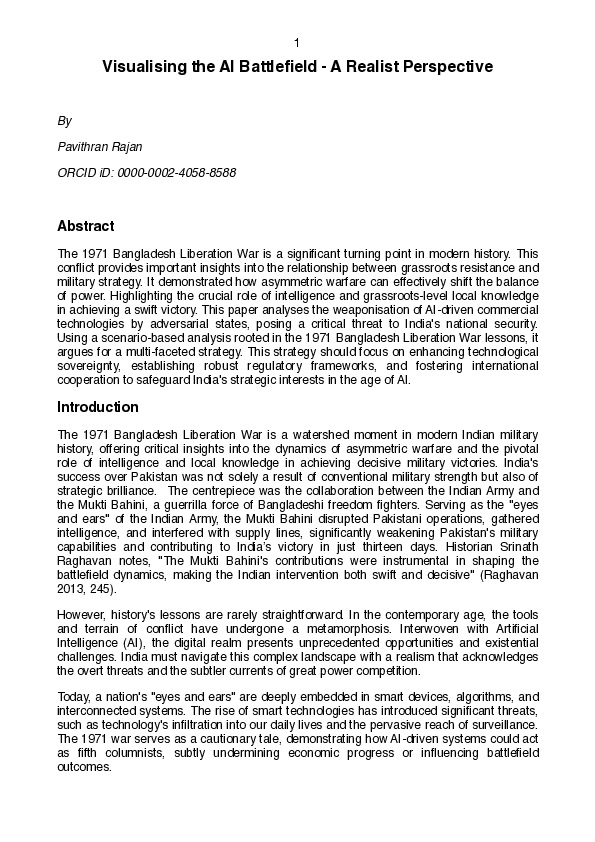 (PDF) Visualising the AI Battlefield - A Realist Perspective