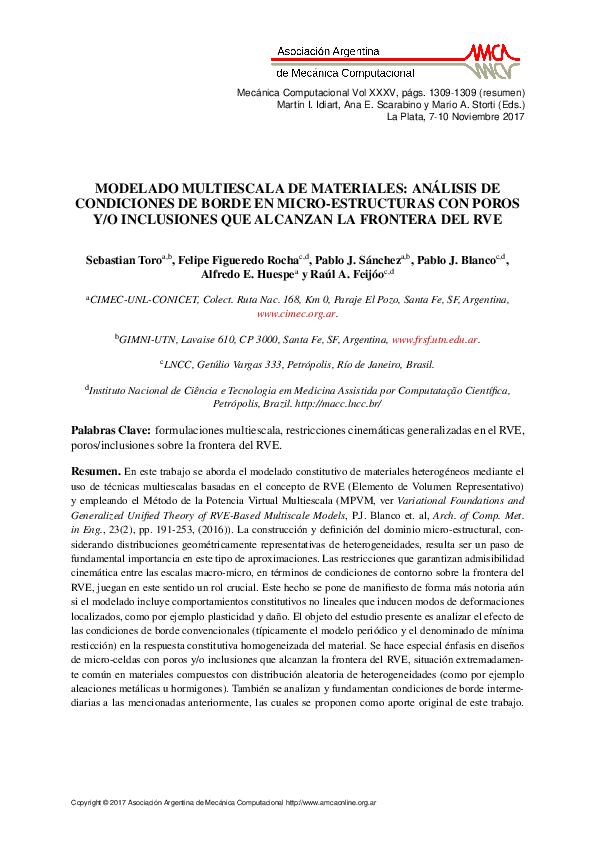 (PDF) Modelado Multiescala de Materiales: Análisis de Condiciones de ...