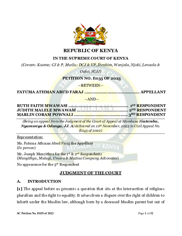 (PDF) The Supreme Court of Kenya on Inheritance Rights of Non-Marital ...