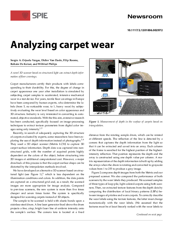 (PDF) Analyzing carpet wear