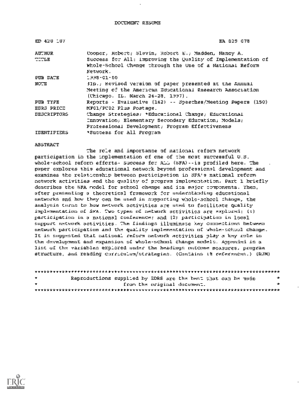 (PDF) Success for all