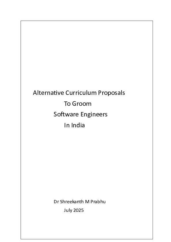 (PDF) Alternative Curriculum Proposal