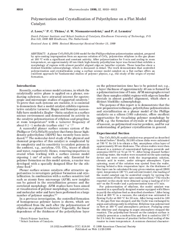 (PDF) Polymerization and Crystallization of Polyethylene on a Flat ...