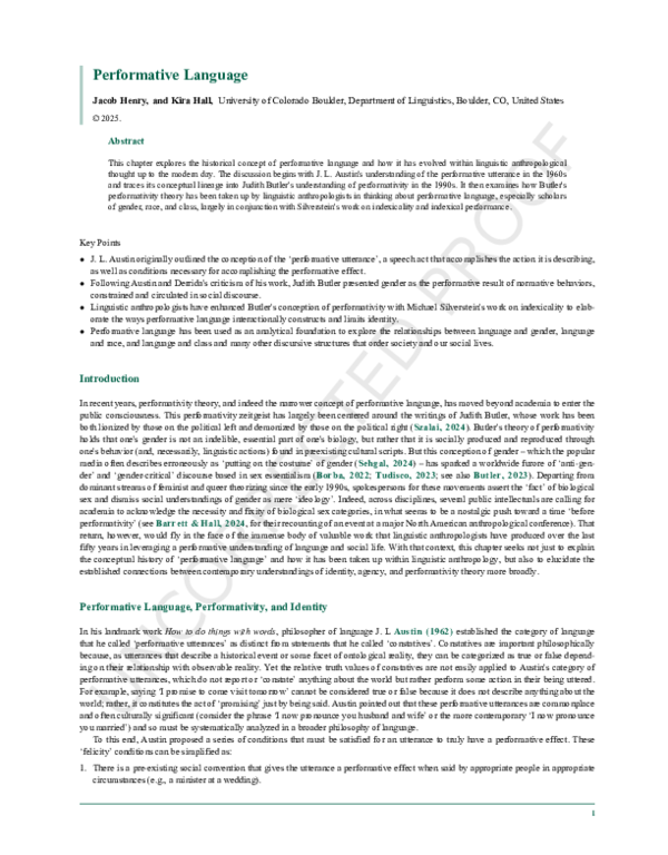 (PDF) Performative language
