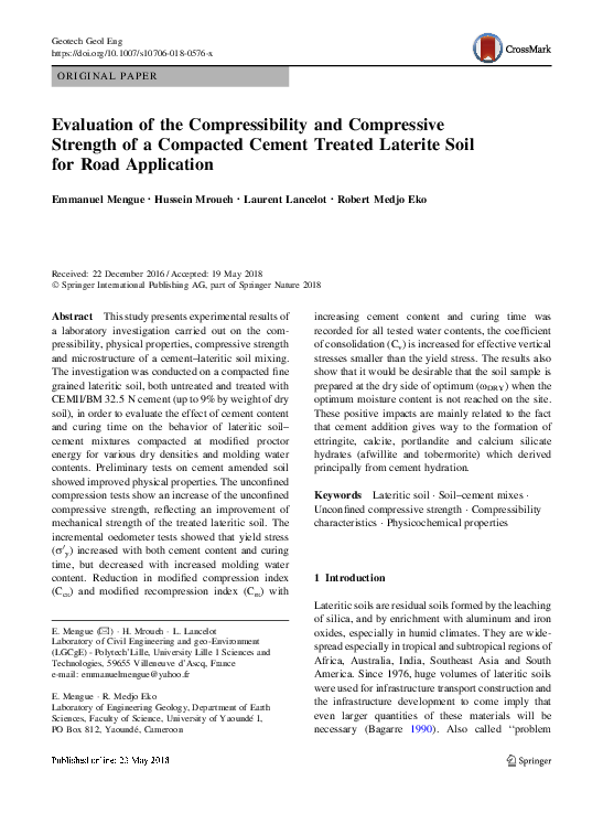 (PDF) Evaluation of the Compressibility and Compressive Strength of a ...