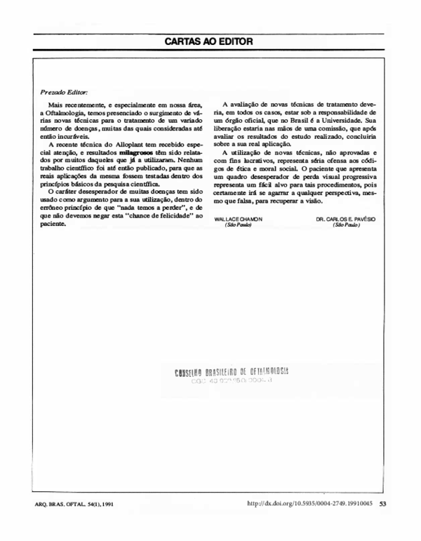 (PDF) Cartas Ao Editor