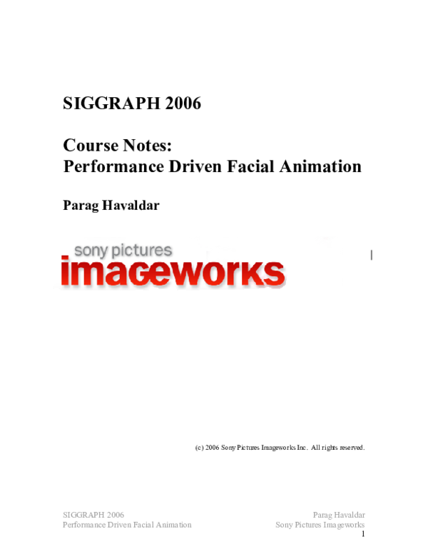 (PDF) Sony Pictures Imageworks
